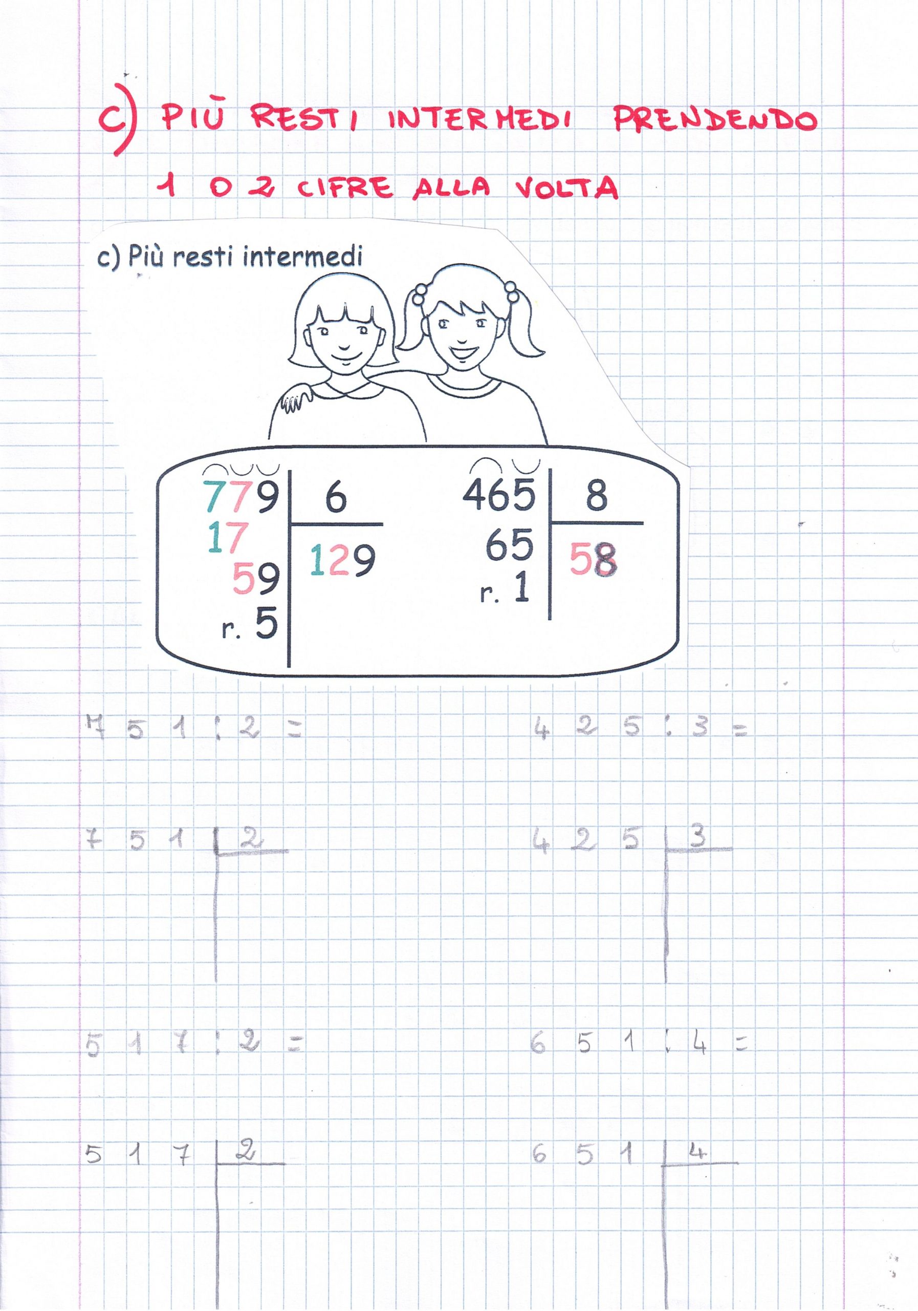 Percorso divisioni in colonna ( matematica classe seconda e terza ...