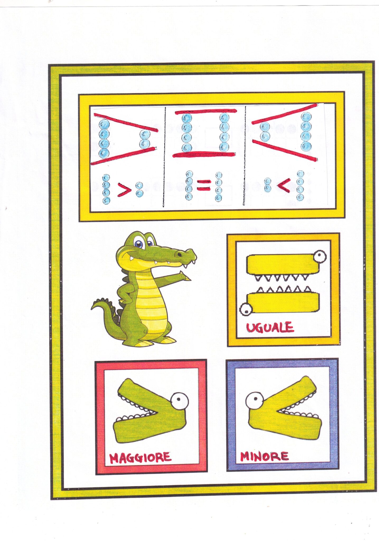 Matematica classe prima: maggiore-minore-uguale. - Maestra Clara e ...